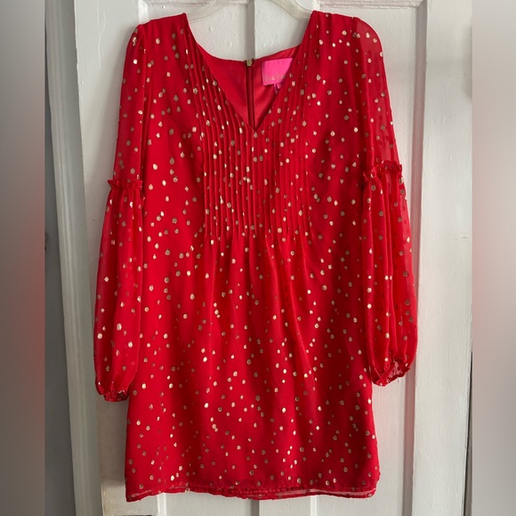 Lilly Pulitzer | Dresses | Lilly Pulitzer Cleme Silk Dress Sz 4 Ruby ...